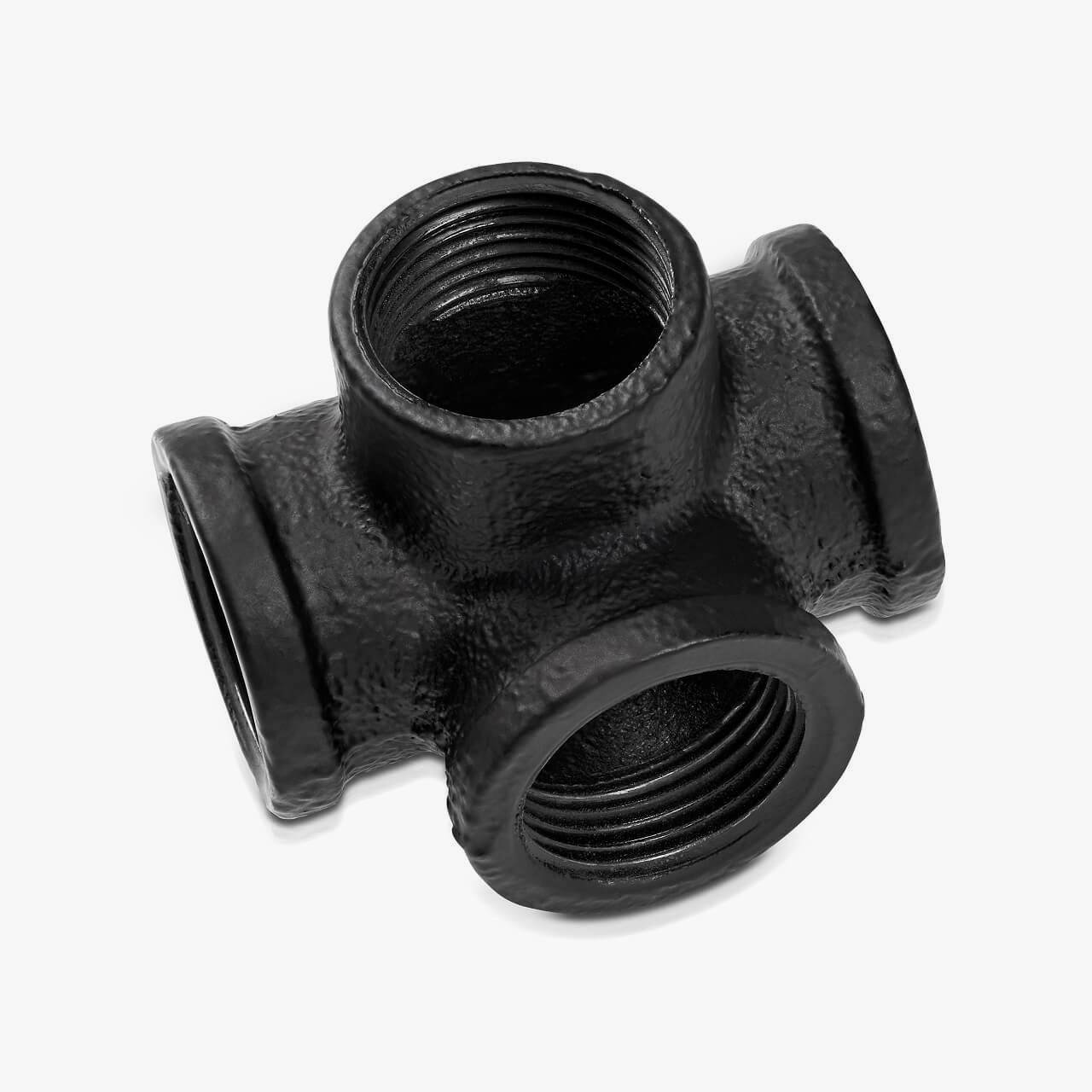 4-WAY SIDE OUTLET TEE – Black iron pipe fittings – pamo. design