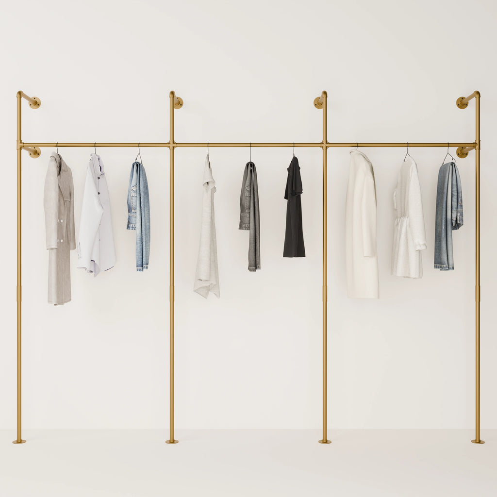 Gold Clothes Rail System - Upgrade Your Closet | pamo. – pamo. design