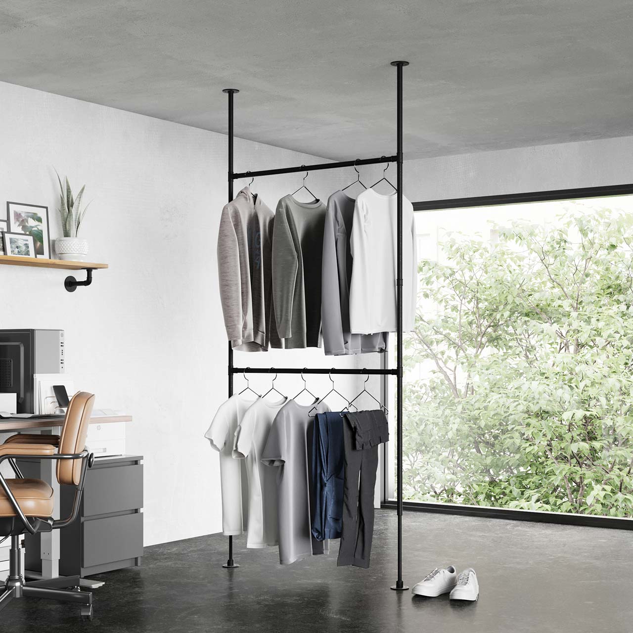 Telescoping Clothes Rack » Slim & Sturdy | pamo. – pamo. design