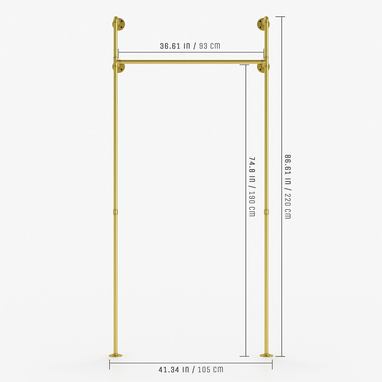 Gold Wardrobe Rack - Elegant and Glamorous | pamo. – pamo. design